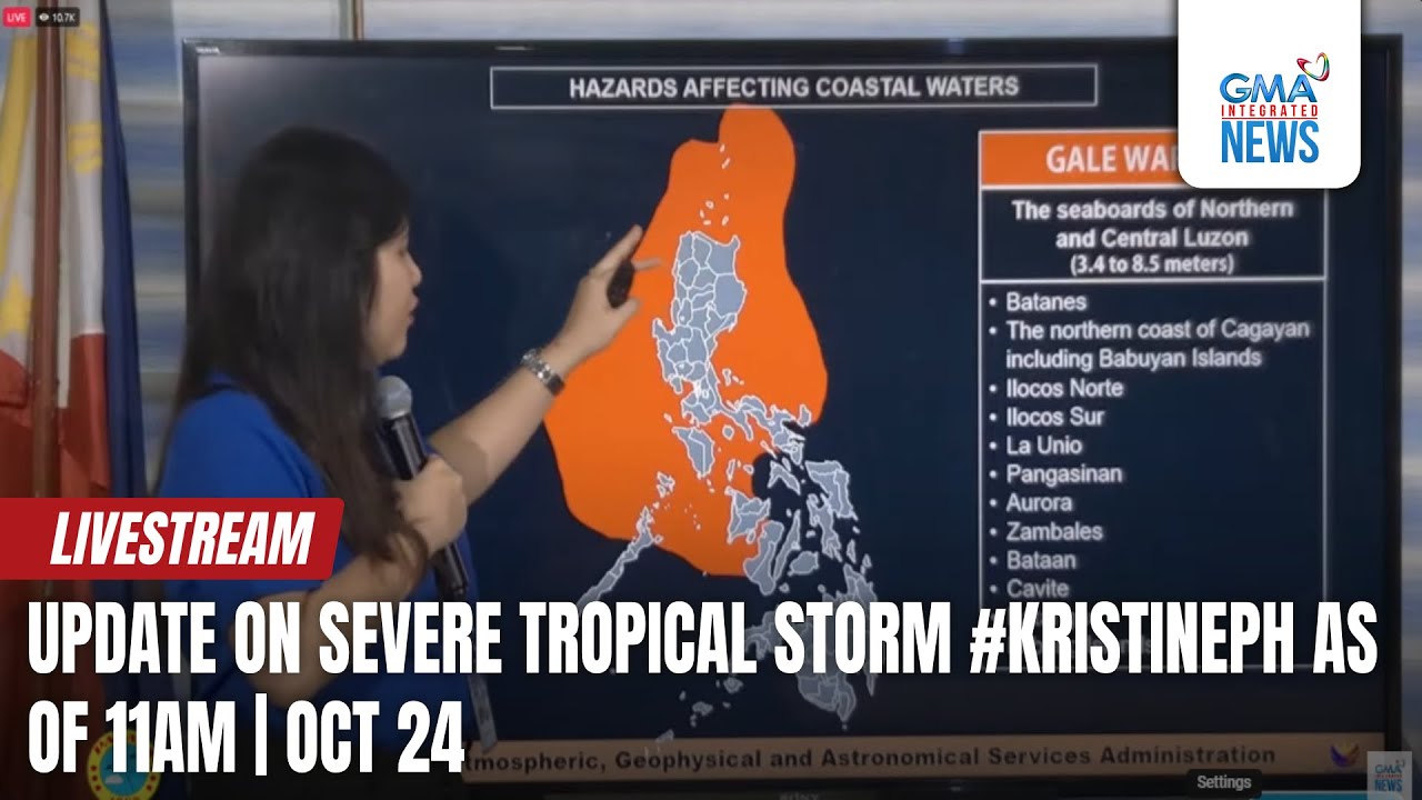 LIVE: Update on Severe Tropical Storm #KristinePH as of 11 a.m ...