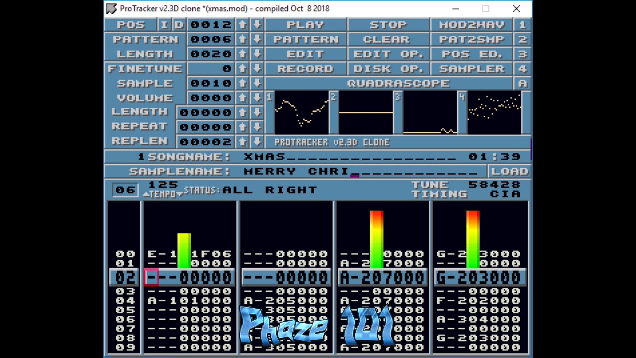 Amiga Protracker Music Module - XMAS - Phaze 101 Dec 1988 - YouTube