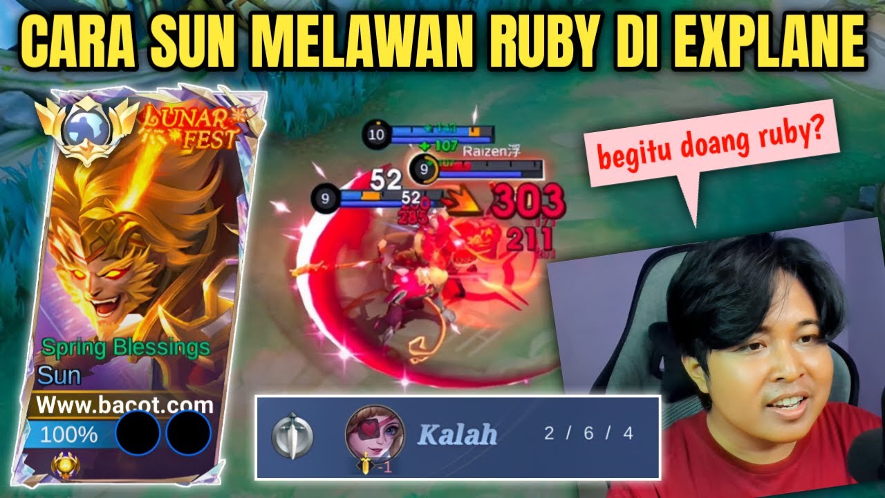 Sun Vs Ruby!! Cara Sun Bantai Ruby Di Explane Dengan Build Tersakit Sun Terbaru - Mobile Legends ...