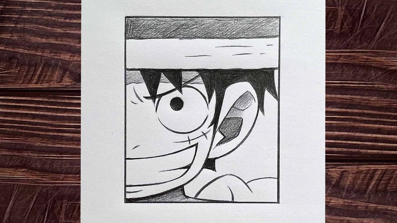 How to draw Luffy half face - [One Piece] | Easy to draw | Art videos ...