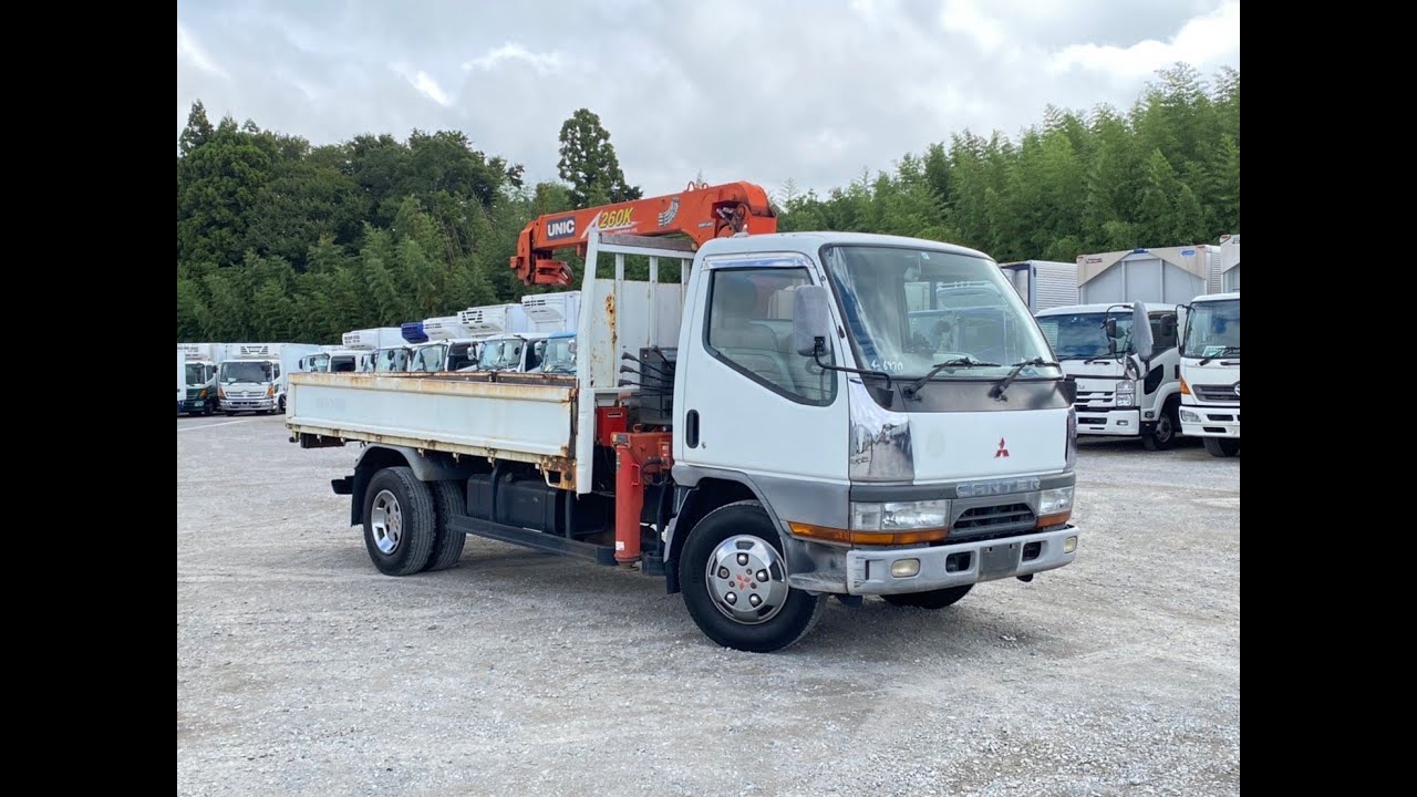 1997 Model, Mitsubishi Canter crane Truck, 4D35 Engine !! - YouTube