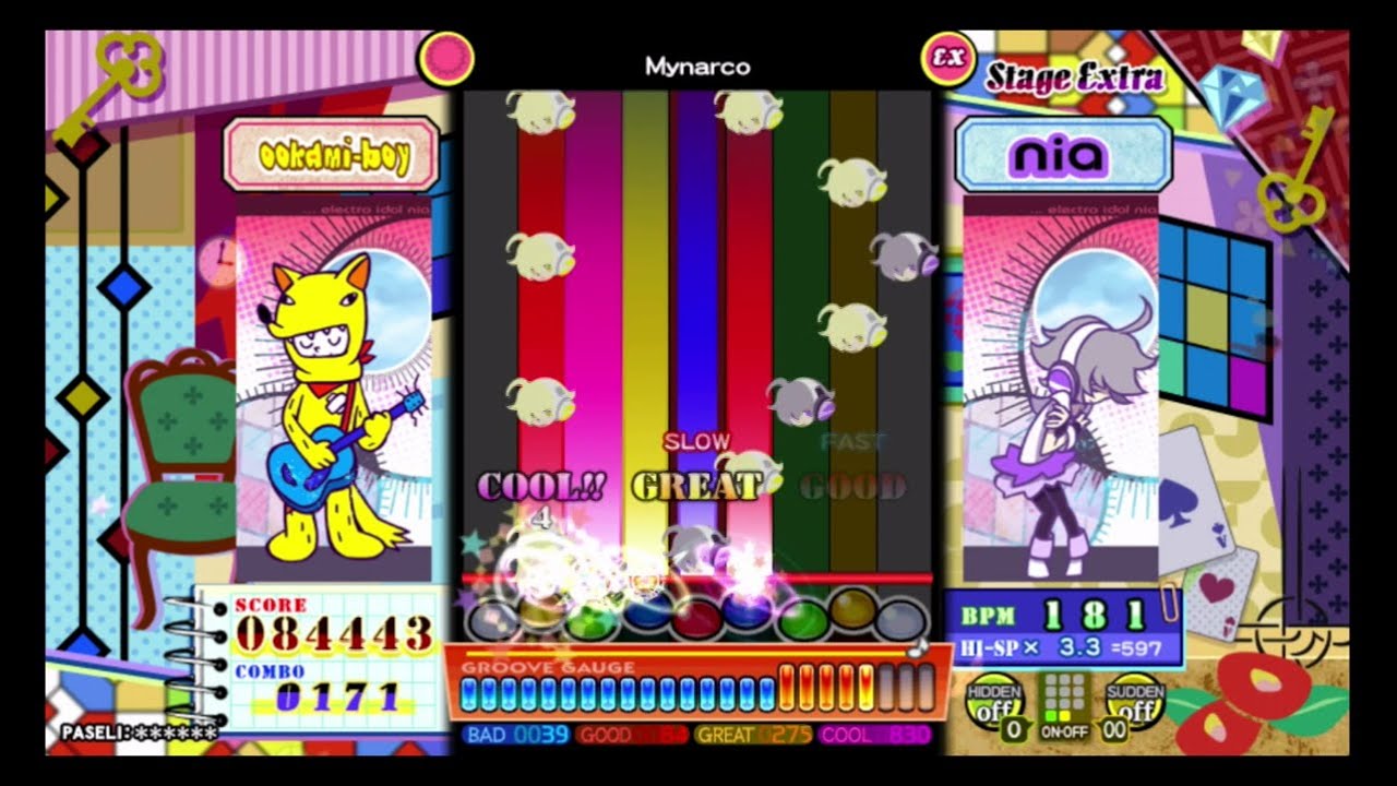 [ポップン] Mynarco (EX) Lv47 キャラポップ - YouTube
