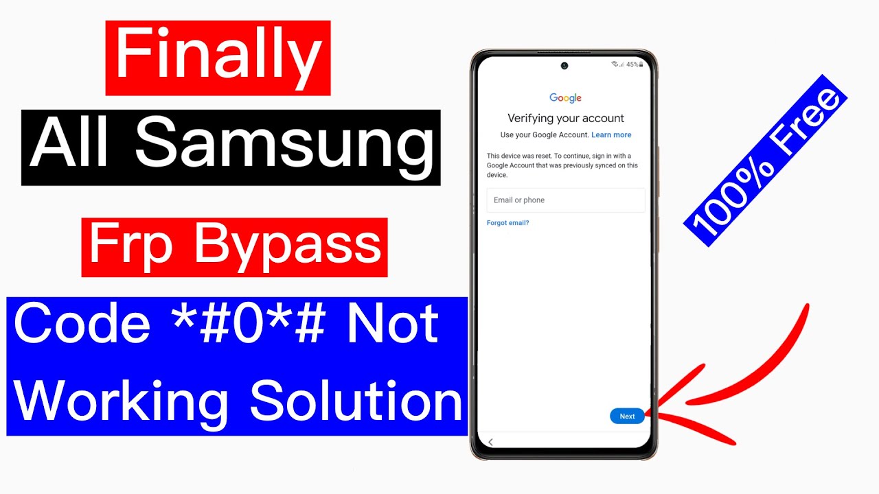 Boom! All Samsung Frp Bypass Android 13 Code *#0*# Not working Solution ...