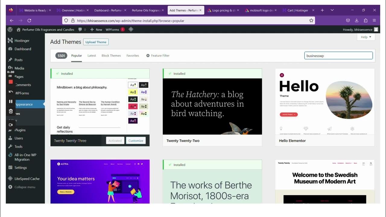 Wordpress Crash Course 7: Installing a Theme (BusinessWP Theme) - YouTube