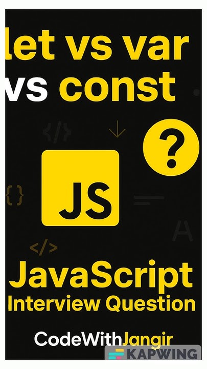 let vs var vs const in JavaScript 🔥 | JavaScript Interview Questions Explained #education # ...