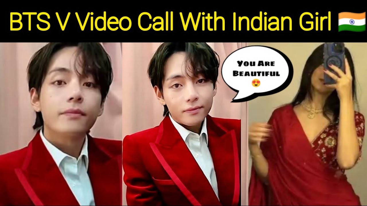 OMG!😳 BTS V Video Call With Indian Girl 🇮🇳 BTS V talk with Indian BTS ...
