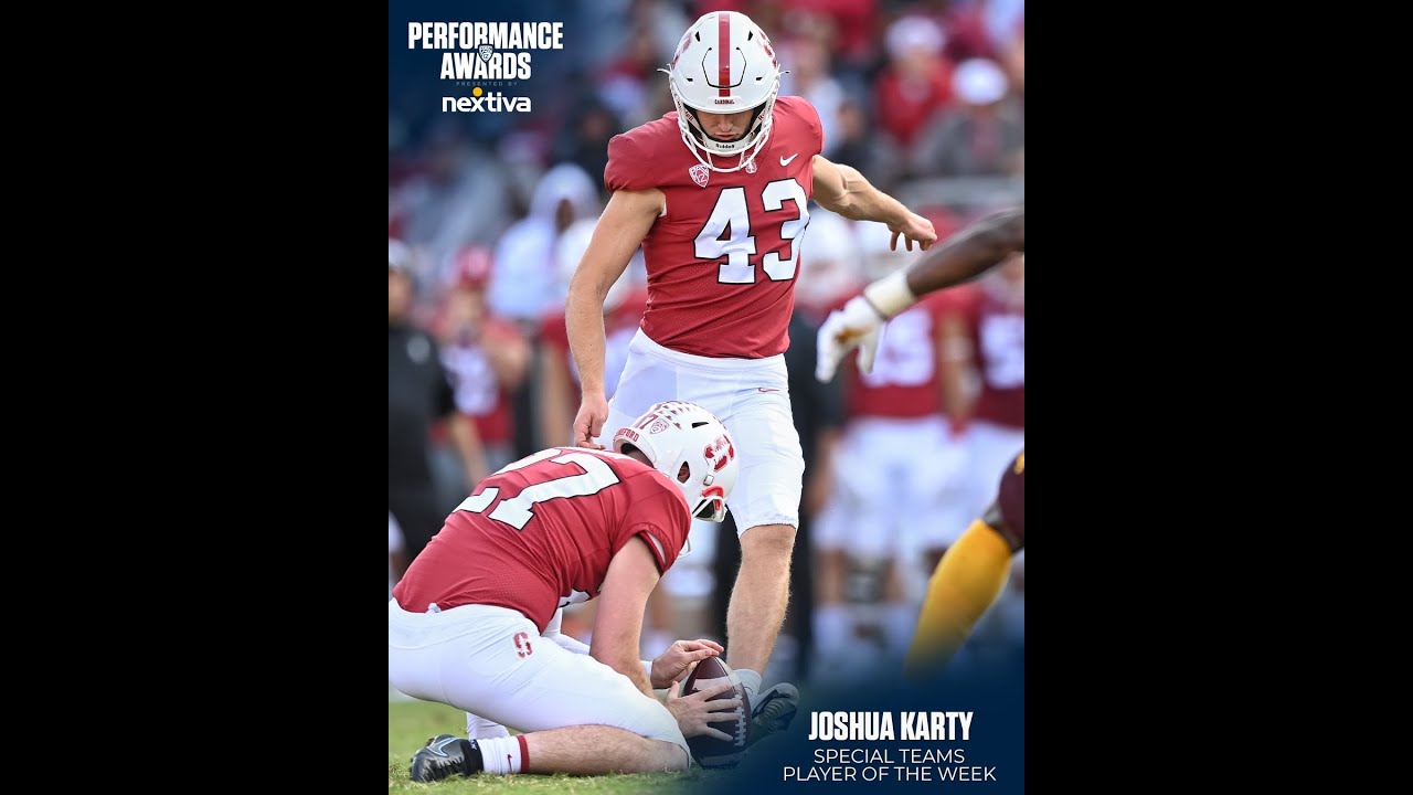 Stanford's Joshua Karty named Pac-12 Special Teams Player of the Week ...