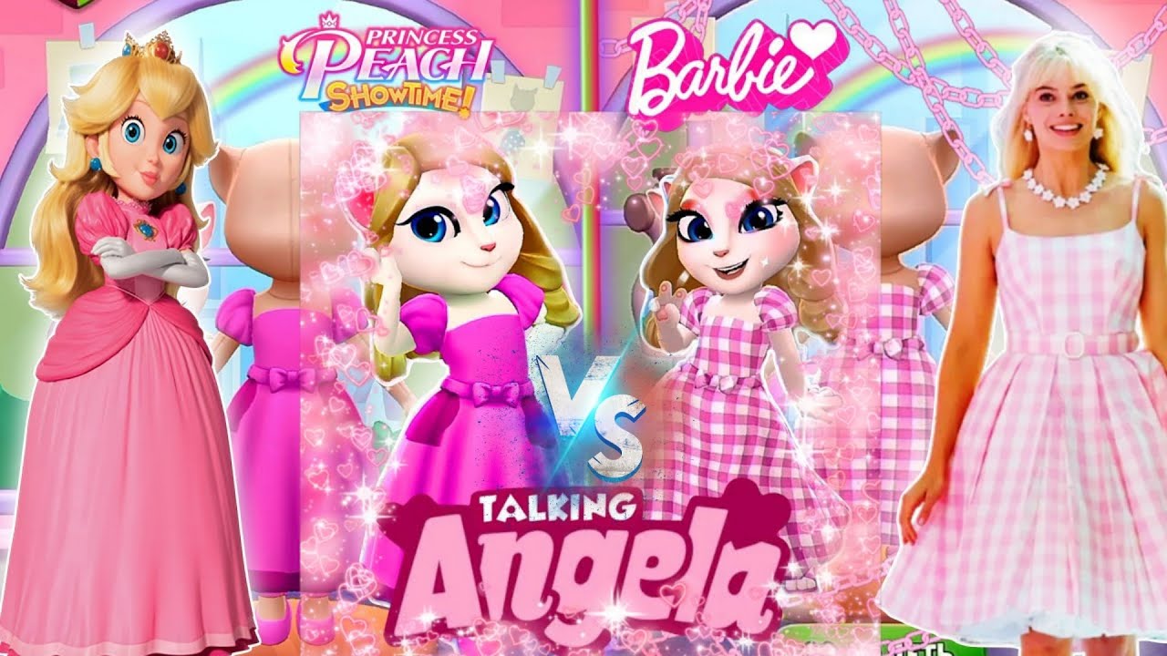 My talking angelaa2 PRINCESS PEACH SHOW TIME VS BARBIE new update - YouTube