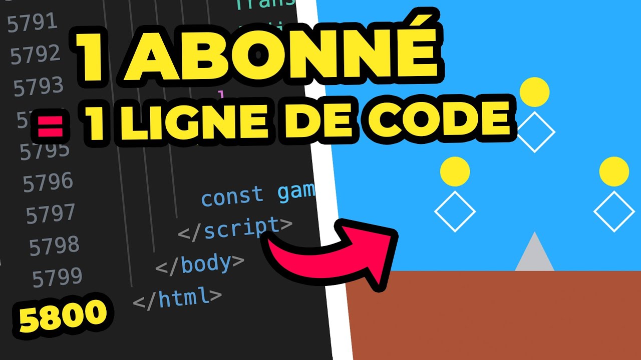 Je code un jeu en fonction de mon nombre d’abonnés | Partie 19 - 5800 ...
