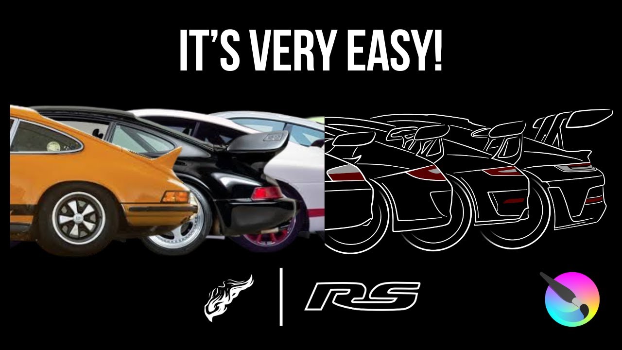 HOW TO create MINIMALISTIC CAR VECTOR DESIGNS using KRITA (FREE!) - YouTube