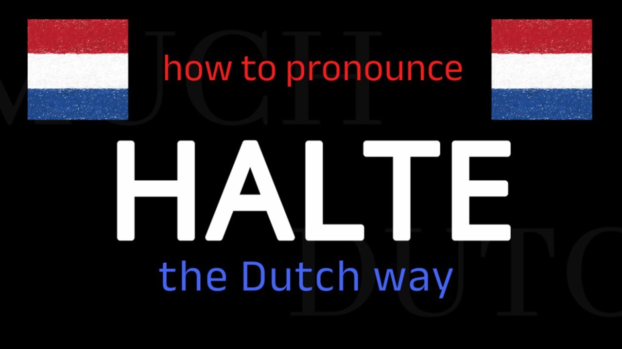 Learn How To Say HALTE in Dutch in Seconds! - YouTube