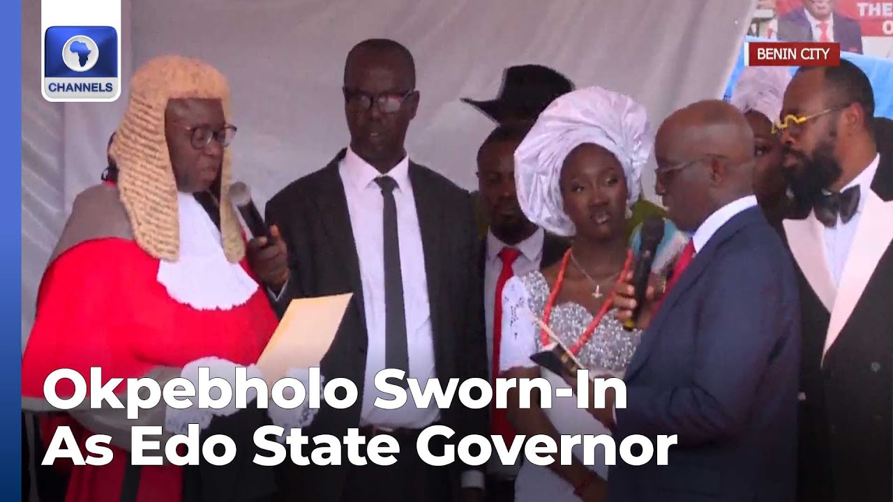 Moment Monday Okpebholo Was Sworn-In As Edo State Governor - YouTube