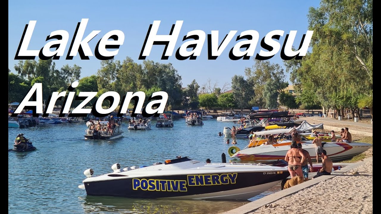 Arizona Lake Havasu Beach Channel Walking Tour - YouTube