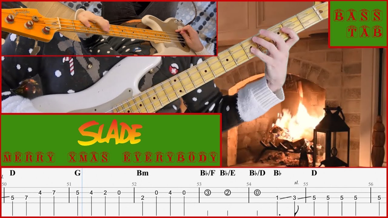 Slade - Merry Christmas Everybody - Bass Tab | Cover | Lesson | Tuition ...