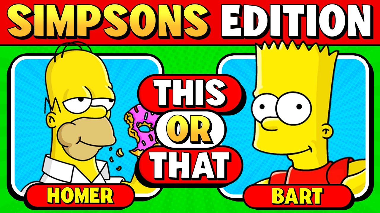 👓🍩 The Simpsons This or That! | Ultimate Quiz for True Fans 🐟💥 - YouTube