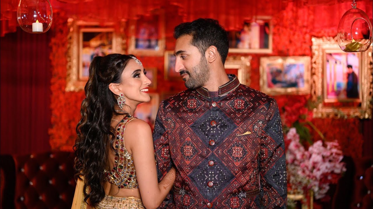 Banging Bollywood Bride & Groom Sangeet Entrance Dance Ghungroo - YouTube