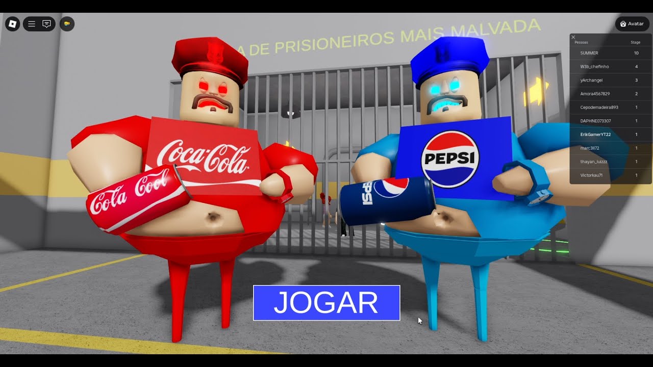 POLICIAL PEIDAO COCA-COLA VS PEPSI NO ROBLOX - YouTube