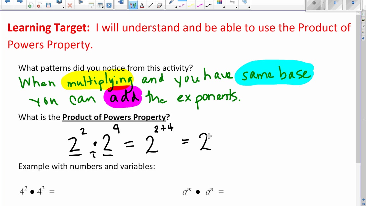 Product of Powers Property- Video 2 - YouTube