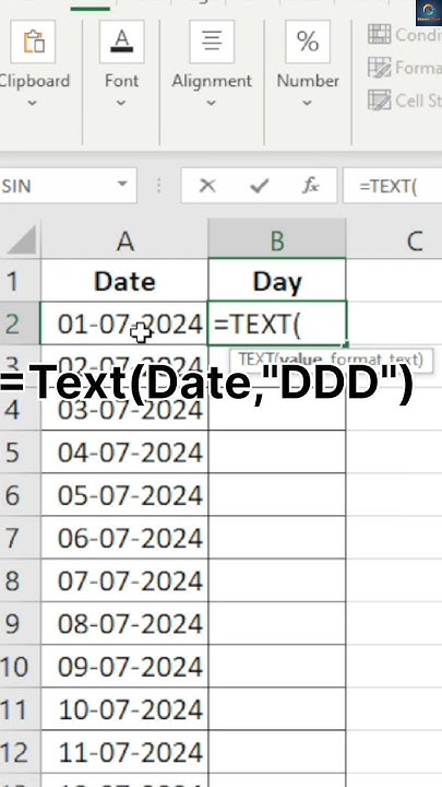 How To Convert Date Into Day Like Mon Tues Shortsvideo Trendingshorts Tipsandtricks
