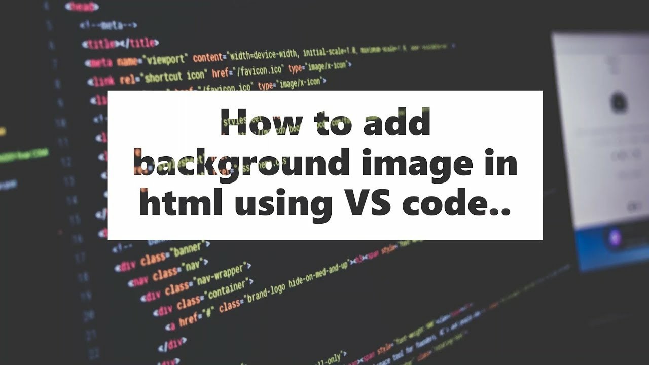 how to insert a background image in Html | html tutorial | html for ...