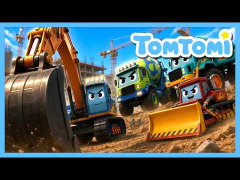 [🌟NEW / 4K] Monster Heavy Equipment Song🚧🏗️ | Construction Vehicles | Kids Songs #TOMTOMI