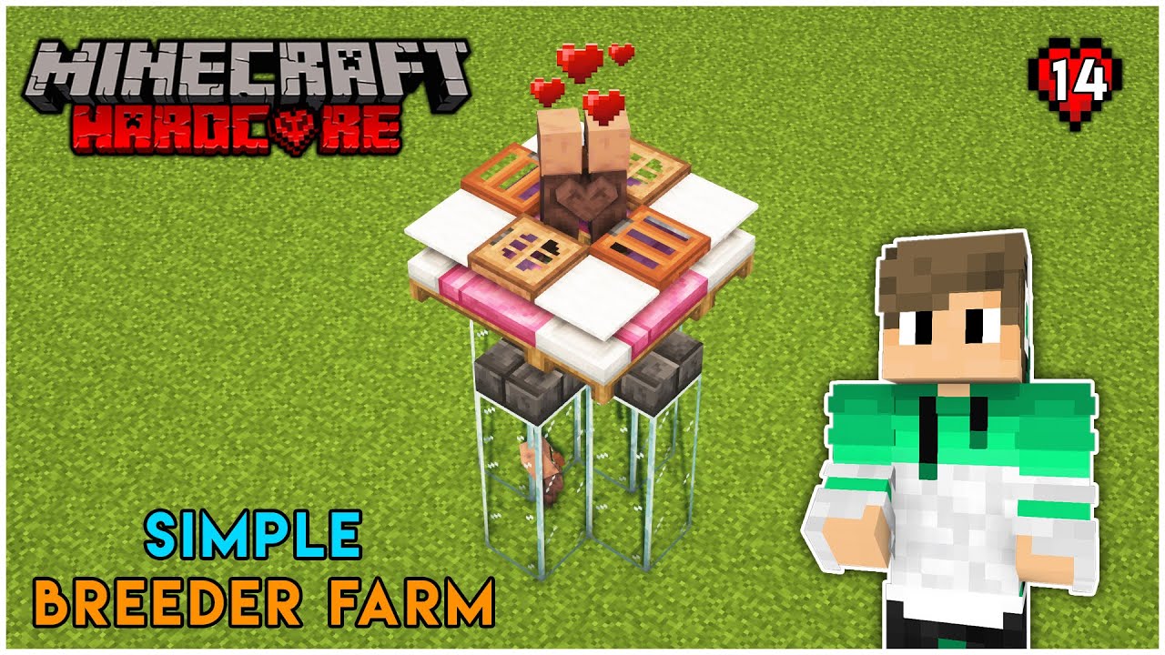 Simple Breeder Farm in Minecraft Hardcore (#14) | In Telugu | Raju ...