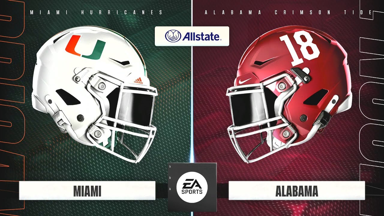 NCAA College Football 25 - Miami Hurricanes Vs Alabama Crimson Tide ...