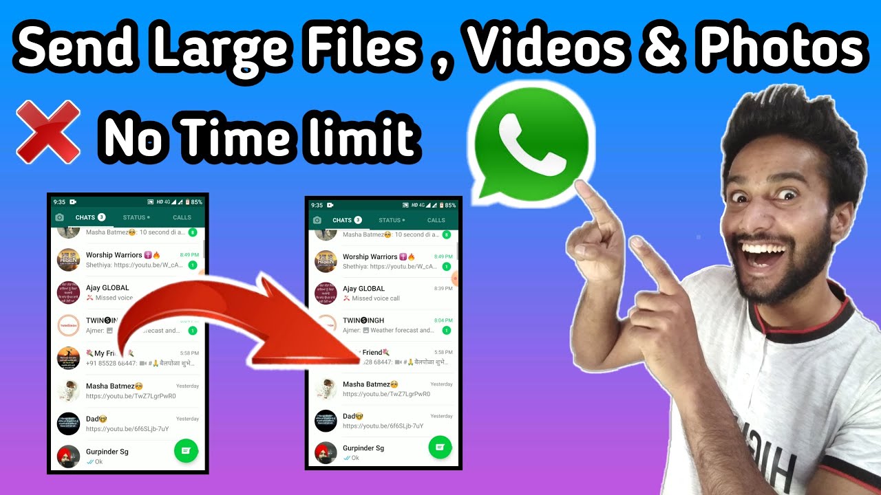 How To Send Large Video Files Through WhatsApp 100 Working No Time How To Send Large Video Files Through WhatsApp 100 Working No Time