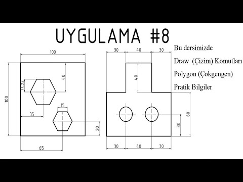 Autocad 2 Boyutlu Çizim #8 Polygon (Çokgen)