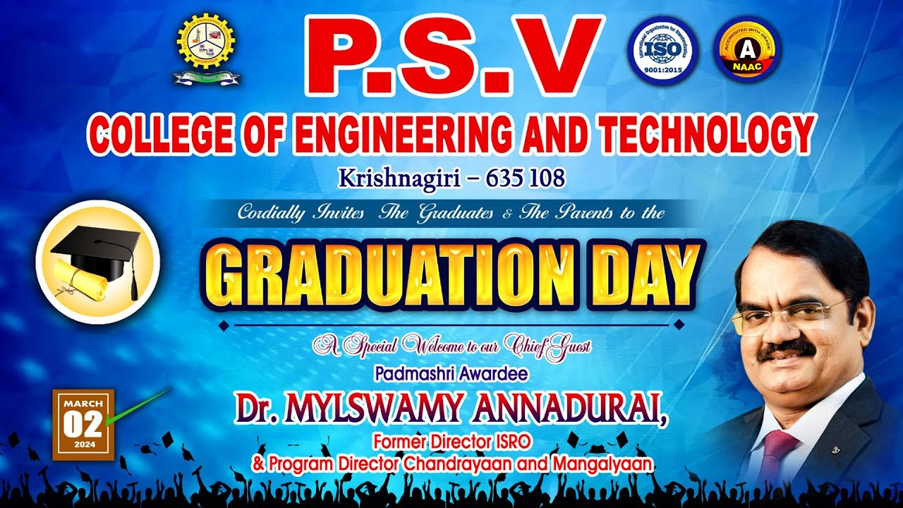 PSV COLLEGE | GRADUATION DAY | KRISHNAGIRI | LIVE - YouTube