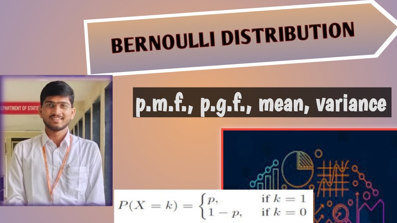 Bernoulli Distribution,p.m.f.,mean, variance and p.g.f. - YouTube