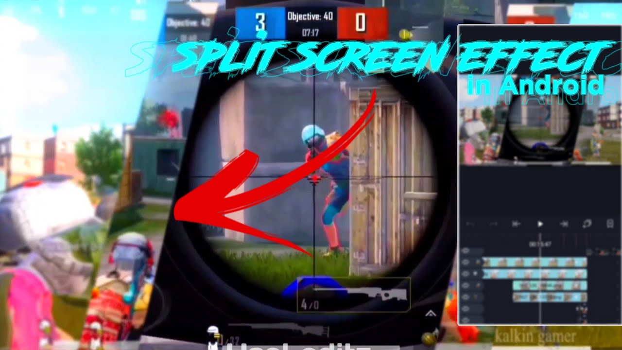 Split screen effect || Android tutorial || pubg mobile - YouTube