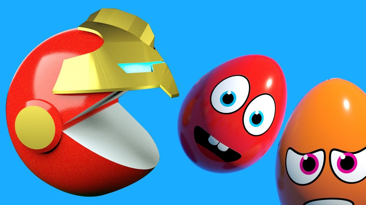 Pacman meet and eat this Eggs - YouTube