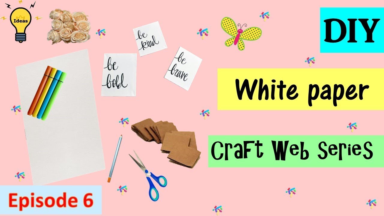 DIY| WHITE PAPER CRAFTS | WALL DECOR IDEAS WITH PAPER | EPISODE 6 - YouTube