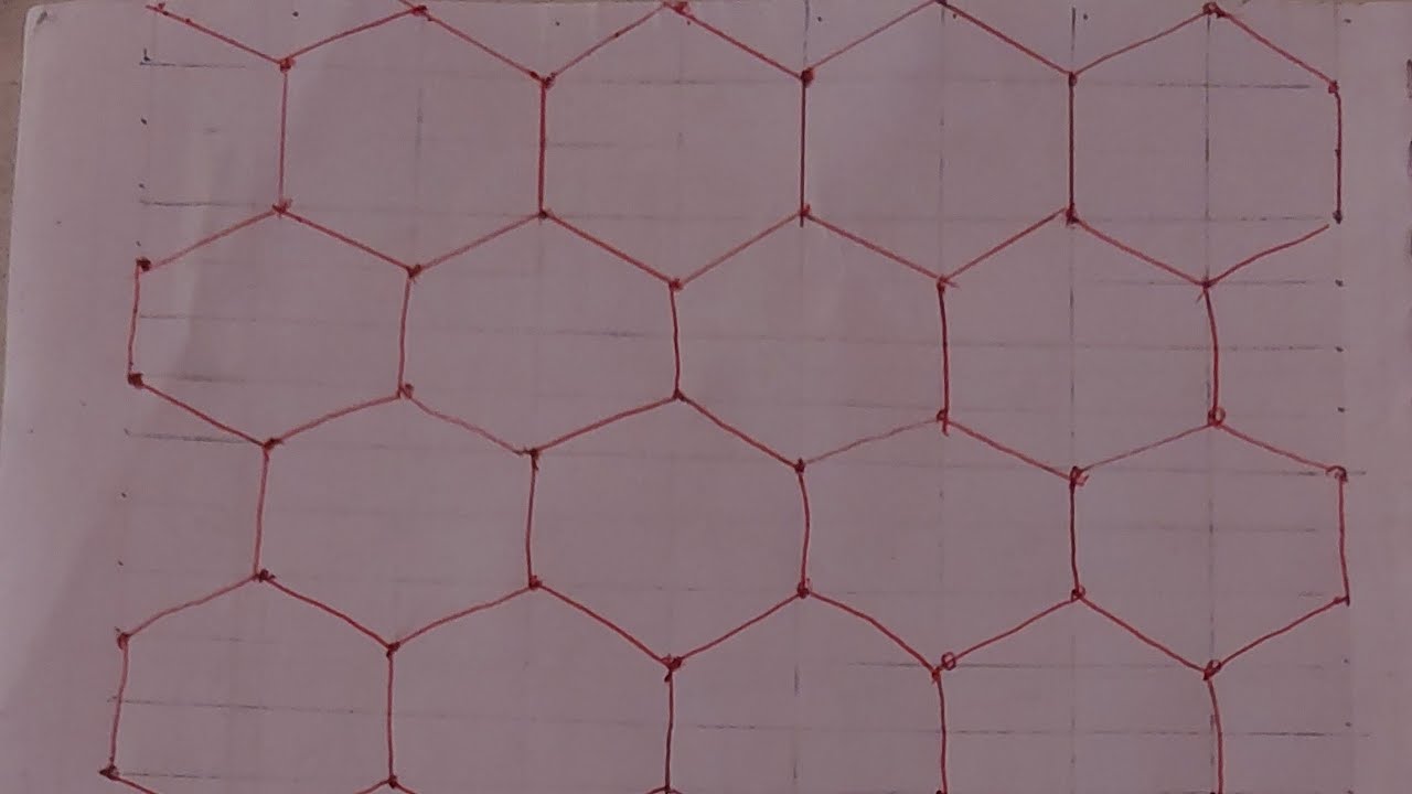 how to trace honey comb on aari work blouse/ perfect honey comb tracing ...