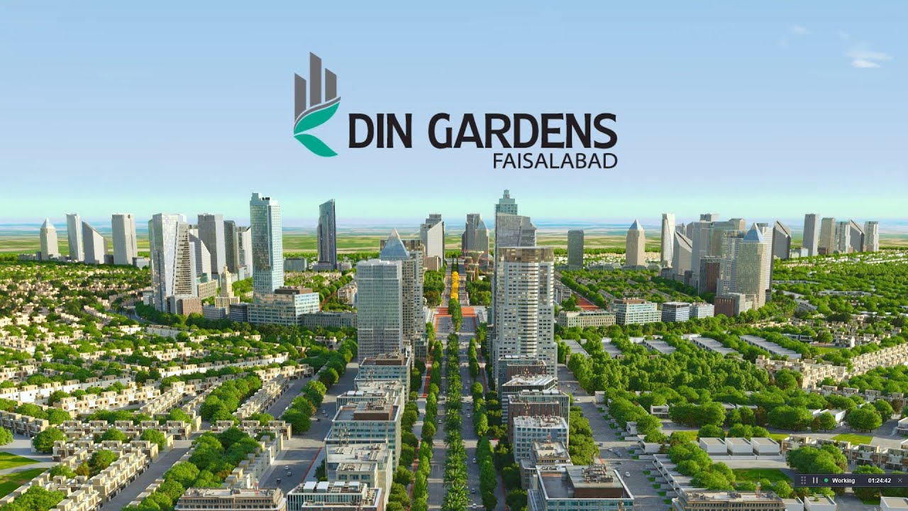 Din Gardens Faisalabad - A Perfect Blend of Luxury & Serenity - YouTube