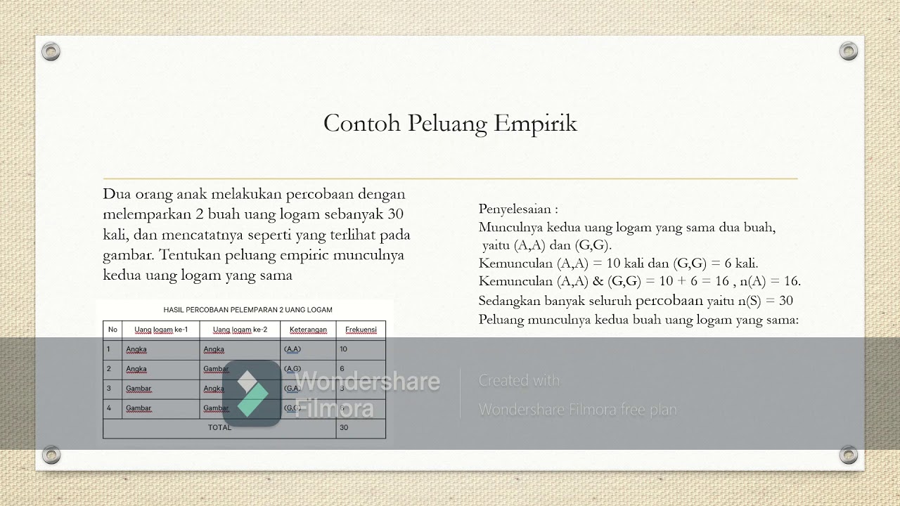 Peluang Empirik dan Peluang Teoritik - YouTube