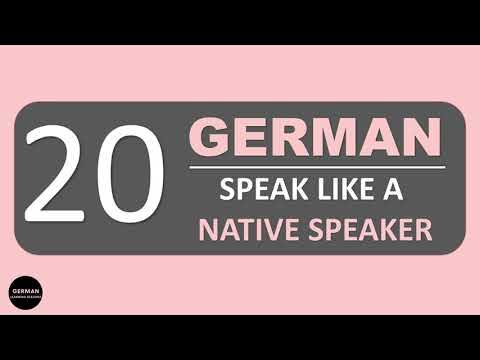 LEARN GERMAN - SPEAK LIKE A NATIVE SPEAKER | 20 PHRASES - YouTube