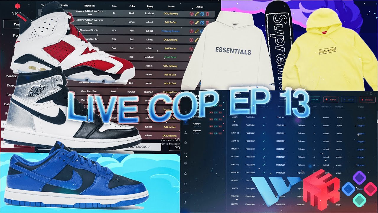 Live Cop Ep 13 - AJ6 Carmine, AJ1 Silver Toe, Dunk Cobalt, Supreme KAWS ...