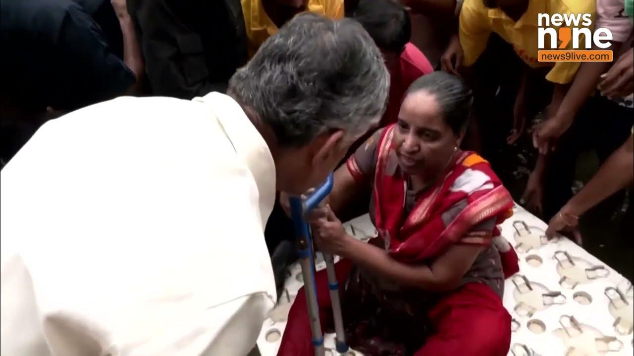 AP CM Chandrababu Naidu Visits Flood-Affected Vijayawada | Relief Efforts Underway | News9 - YouTube