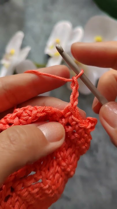 15 Пико из трех воздушных петель крючком вязаниекрючком Crochet