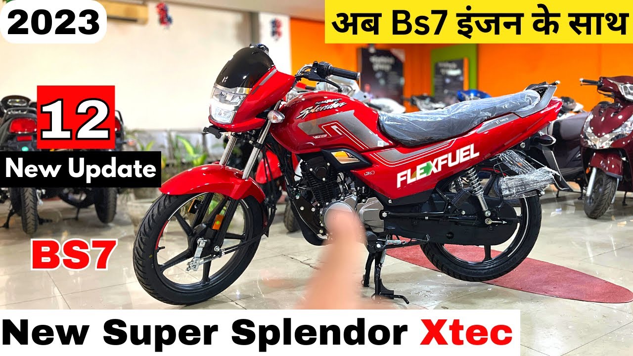 2023 New Hero Super Splendor Xtec BS7😍Ethanol Model | New Changes ...