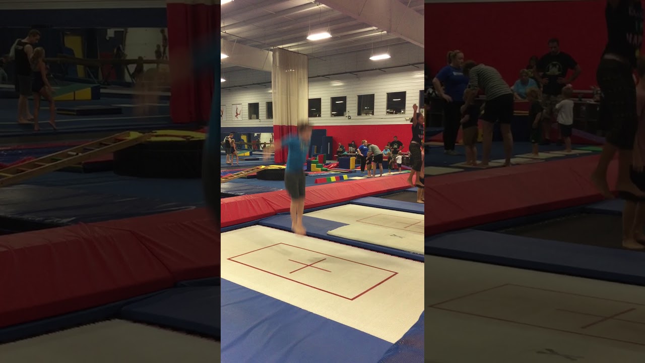 Trampoline Pike jump - YouTube