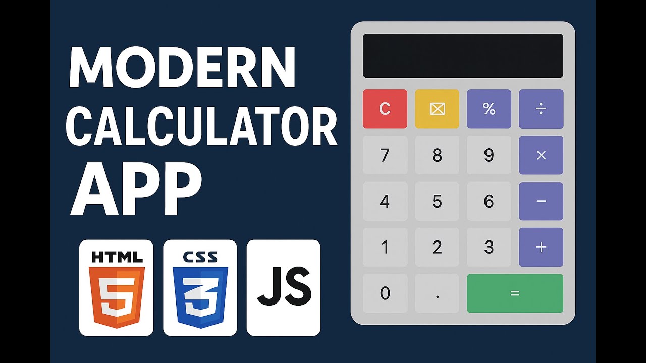Build a Stylish Calculator Using HTML, CSS & JavaScript | Beginner-Friendly Project Tutorial # ...