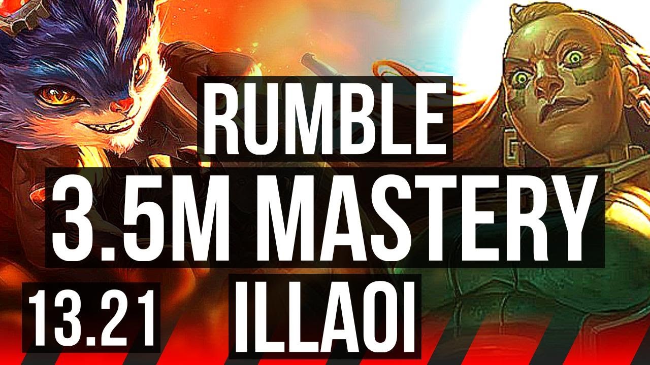 RUMBLE vs ILLAOI (TOP) | 3.5M mastery, 6 solo kills, 600+ games ...