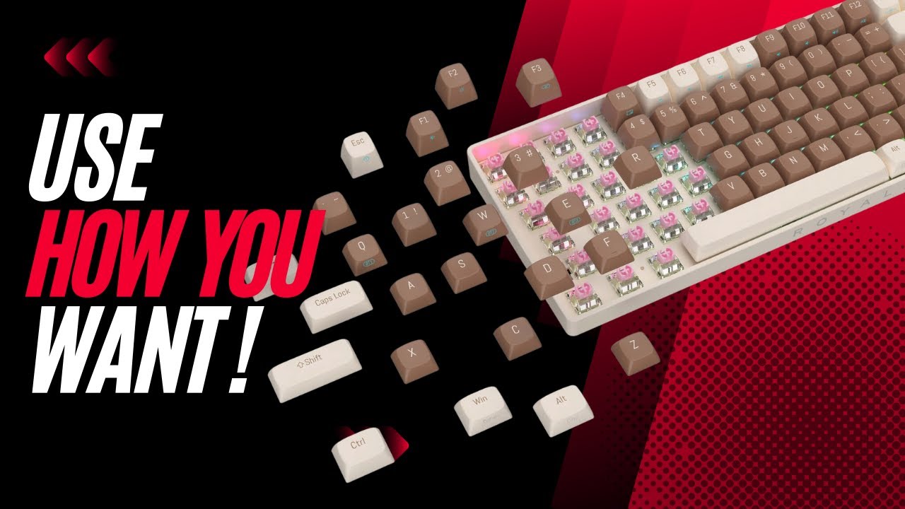 Make it your own - Royalaxe R87 3-in-1 Wireless Mechanical Keyboard ...