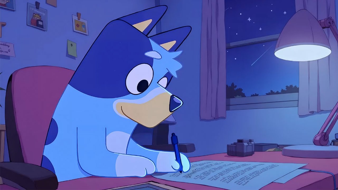 Study with Bluey 📚 Cozy chill lofi Bluey | Lofi Music Chill for Focus ...