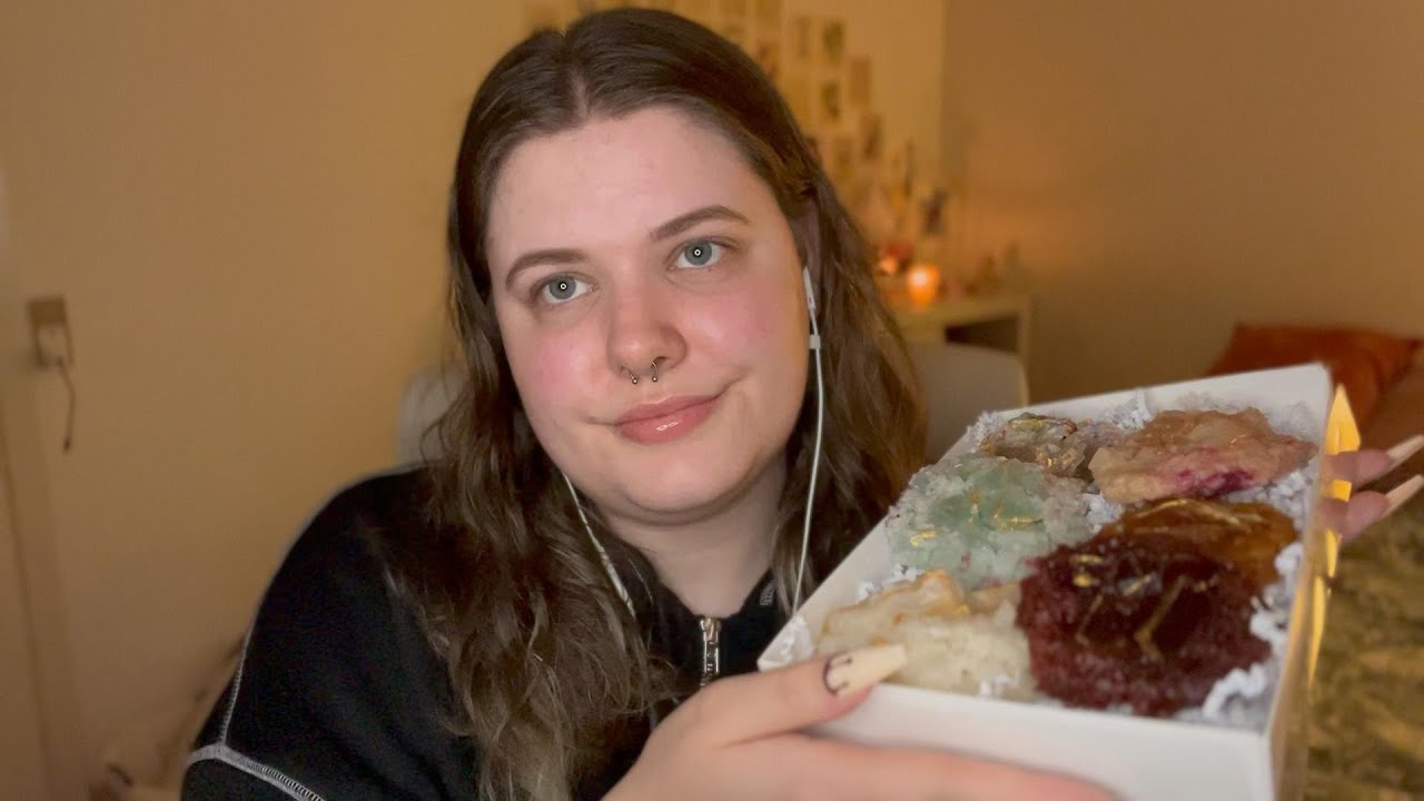 ASMR trying crystal candy again🥥🍑 - YouTube