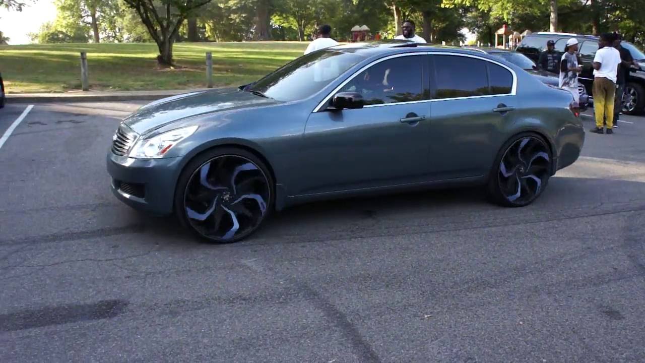 AP's Infiniti on Dub Sleeper Wheels at Mlk Park - YouTube