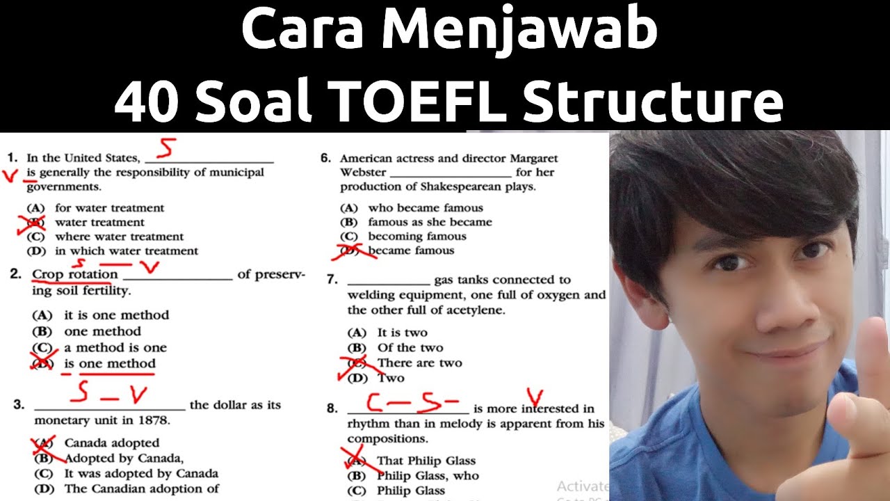 Pembahasan LENGKAP 40 soal TOEFL Structure yang RINCI - YouTube